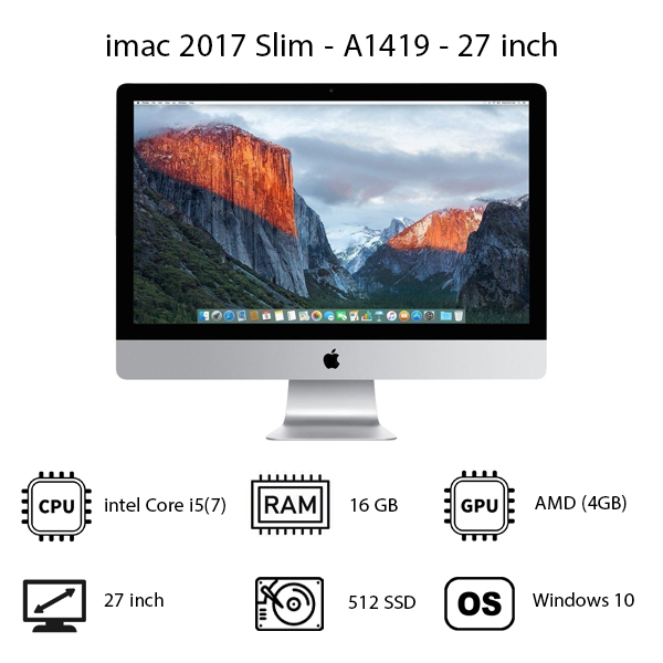 آل این وان Apple A1419 – 2017 – i5(7) – گرافیک 4 گیگابایت – آرسس لند